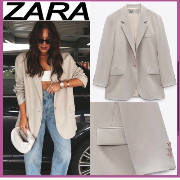 Zara | Jackets & Coats | Nwt Zara Oversized Flowy Blazer | Poshmark